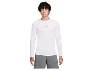 Nike Pro Dri-fit Slim Long-sleeve Fitness Top - White/black