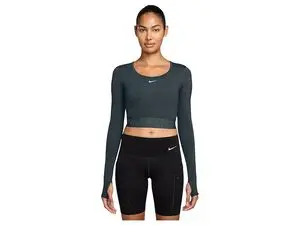 Nike Pro Dri-fit Cropped Long-sleeve Top - Green