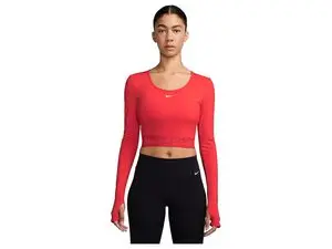 Nike Pro Dri-fit Cropped Long-sleeve Top - Red