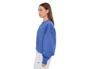 Nike Phoenix Fleece Oversized Crew Neck Sweatshirt - Blue