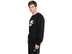 Nike Club Brushed Fleece Crewneck Sweatshirt - Black