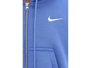Nike Phoenix Fleece Loose Full-zip Cropped Hoodie - Blue