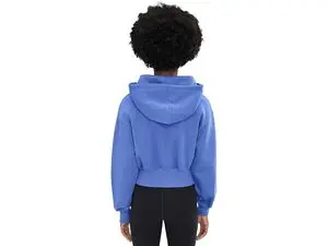 Nike Phoenix Fleece Loose Full-zip Cropped Hoodie - Blue
