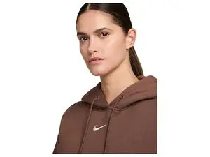 Nike Phoenix Fleece Oversized Pullover Hoodie - Brown