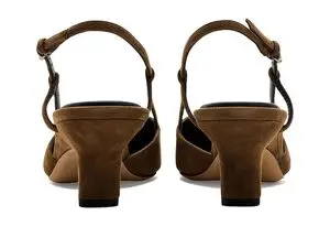 Vince Levvy Slingback Kitten Heel Shoes - Tan