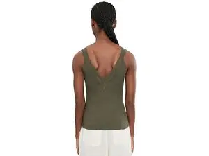 Madewell Lace Trim V-neck Tank - Navy