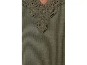 Madewell Lace Trim V-neck Tank - Navy