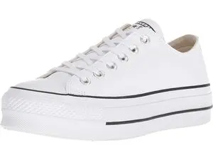 CONVERSE Chuck Taylor All Star Low Top Platform Leather Sneakers - Gray