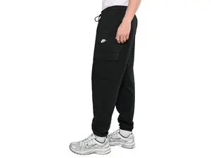Nike Club Fleece Cargo Pants Workout Dark Grey Heather/light Smoke Grey/white - Black