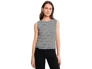 Madewell Sachi Smocked Tank Striped - Black