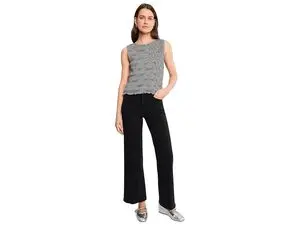 Madewell Sachi Smocked Tank Striped - Black