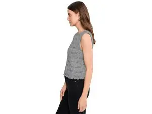 Madewell Sachi Smocked Tank Striped - Black