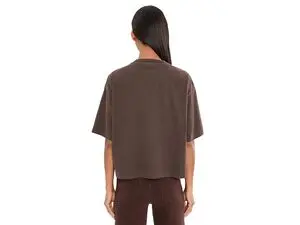 Madewell Boxy Crop T-shirt In Cotton Jersey - Brown
