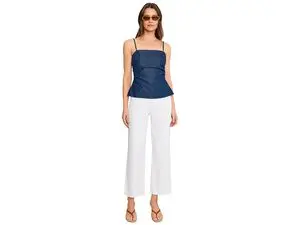 Madewell Square Neck Spaghetti Strap Top With Smocked Waist
