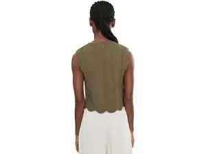 Madewell Kim Wavy Stitch Button Shell Vest