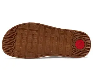 Fitflop Gen-ff Buckle Leather Toe-post Wedge Sandals - Tan