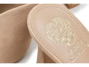 Vince Camuto Galeni Peep Toe High Heel Mules - Beige
