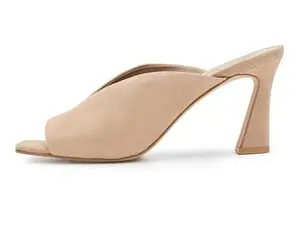 Vince Camuto Galeni Peep Toe High Heel Mules - Beige