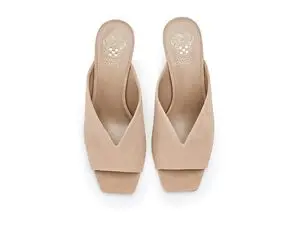 Vince Camuto Galeni Peep Toe High Heel Mules - Beige