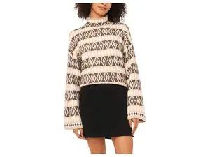 Vince Camuto Diamond Pattern Turtleneck Sweater