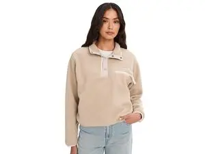 Columbia Columbia Cropped 1/2 Snap Fleece Ancient Fossil/dark Stone/chalk