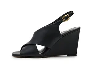 Vince Camuto Ameira Criss-cross Wedge Sandals - Black