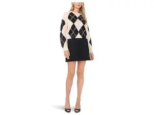 Vince Camuto Argyle Crew Neck Sweater