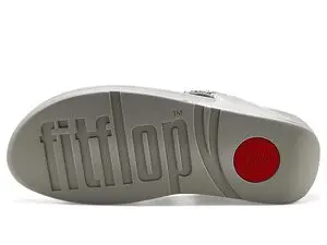 Fitflop Lulu Shimmerfoil Toe-thong Wedge Sandals - Silver