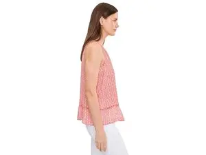 Vince Camuto Halter Neck Shell With Peplum Hem