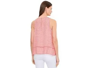 Vince Camuto Halter Neck Shell With Peplum Hem