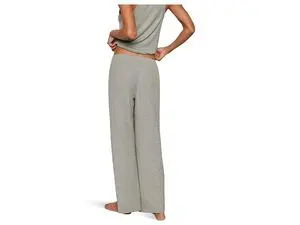 Eberjey Dream Rib Wide Leg Pajama Pants - Gray