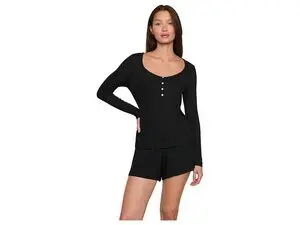 Eberjey Dream Rib Relaxed Shorts Pajama - Black