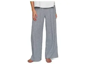 Eberjey Linen Blend Relaxed Fit Gingham Pajama Pants - Gray