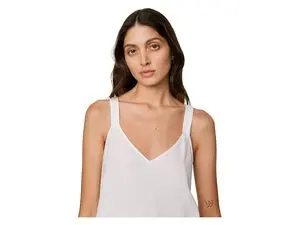 Eberjey Linen Blend V-neck Cami - White