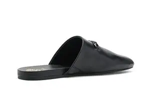 Vince Camuto Macassie Flat Mule Shoes With Horsebit Detail - Black