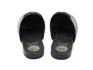 Vince Camuto Macassie Flat Mule Shoes With Horsebit Detail - Black