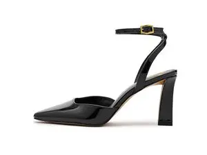 Vince Camuto Galees Ankle Strap Pump Shoes - Black