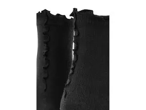 UGG Karsyn Lettuce Edge Quarter Ii Crew Socks - Black