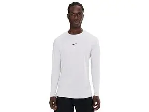 Nike Pro Warm Long Sleeve Crew Top - White/black