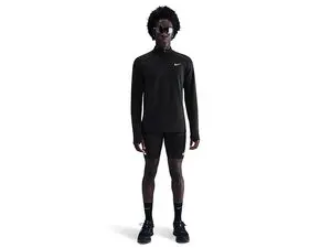 Nike Therma-fit Repel Winterized Half-zip Running Top - Black/reflective Silver