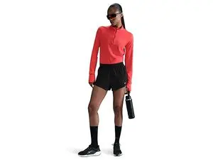 Nike Swift Dri-fit Mid-rise Running Shorts With Brief Liner - Black