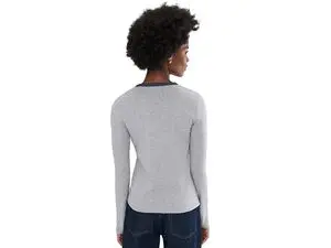Vince Heather Tipped Long Sleeve Crew - Multi