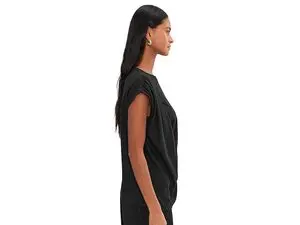 Vince Relaxed Short Sleeve Drape Top