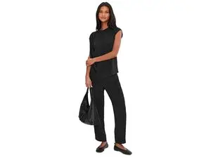 Vince Mid-rise Tapered Pull-on Pants - Black