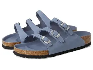 BIRKENSTOCK Florida Nubuck Sandals - Blue
