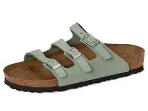 BIRKENSTOCK Florida Nubuck Triple-strap Sandals - Gray