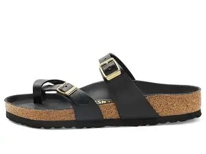 BIRKENSTOCK Mayari Dressy Leather Sandals - Black