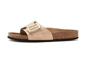 BIRKENSTOCK Catalina Luxe Buckle Patent Sandals - Bone