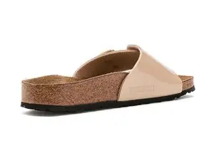 BIRKENSTOCK Catalina Luxe Buckle Patent Sandals - Bone