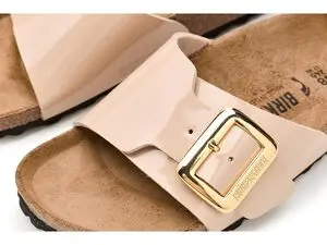 BIRKENSTOCK Catalina Luxe Buckle Patent Sandals - Bone